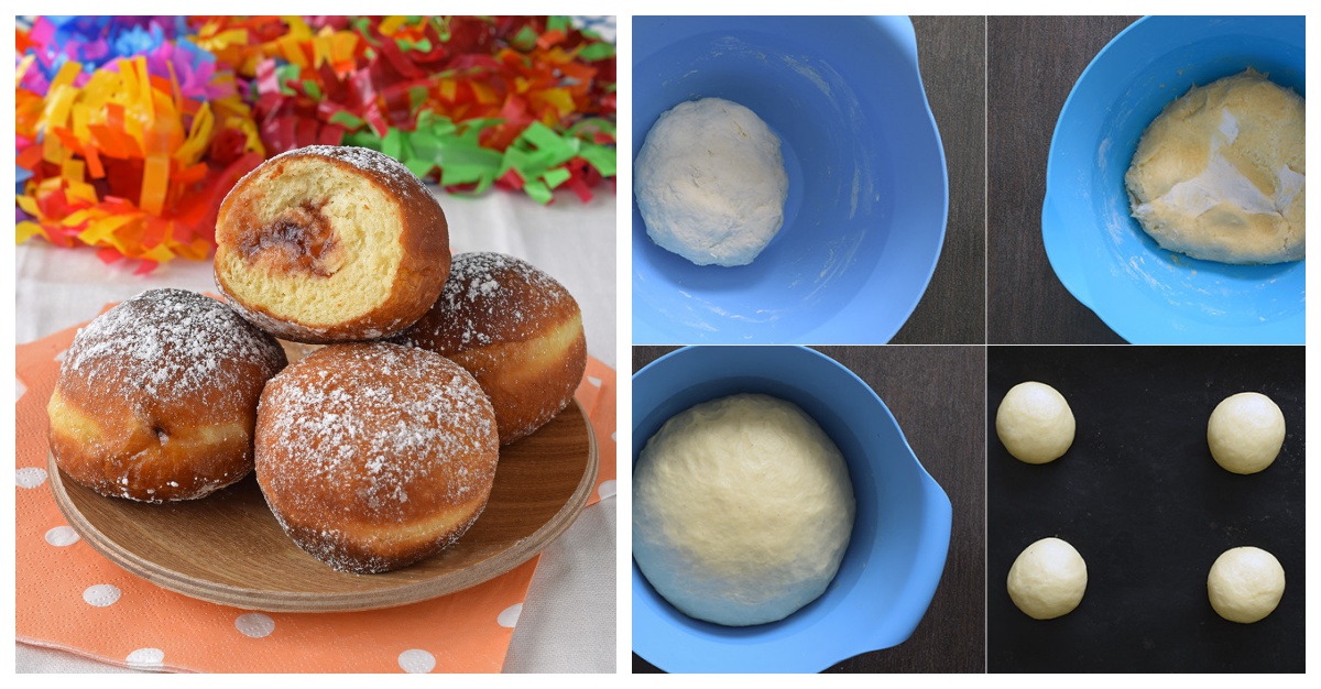 Fáciles Recetas De Berlinesas Rellenas O Krapfen De Carnaval ¡Las ...